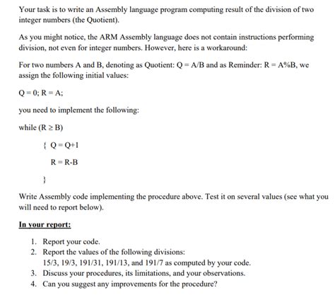 Solved Your Task Is To Write An Assembly Language Program