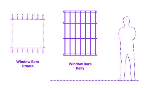 Window Bars Belly Dimensions And Drawings