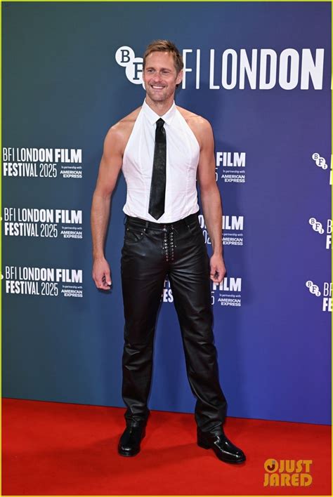 Alexander Skarsgard Bares Skin In Halter Button Down Top At Pillion