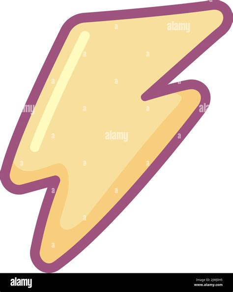 Thunderbolt Cartoon Icon Stock Vector Image And Art Alamy