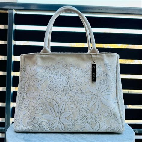 Oscar De La Renta Bags Oscar De La Renta Floral Canvas Tote Poshmark