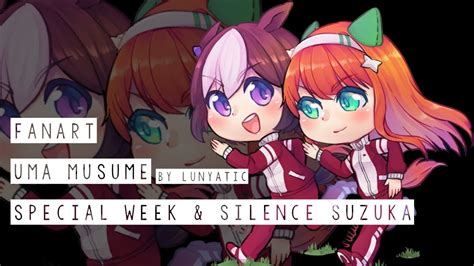 【speedpaint】fanart Uma Musume Special Week And Silence Suzuka Youtube