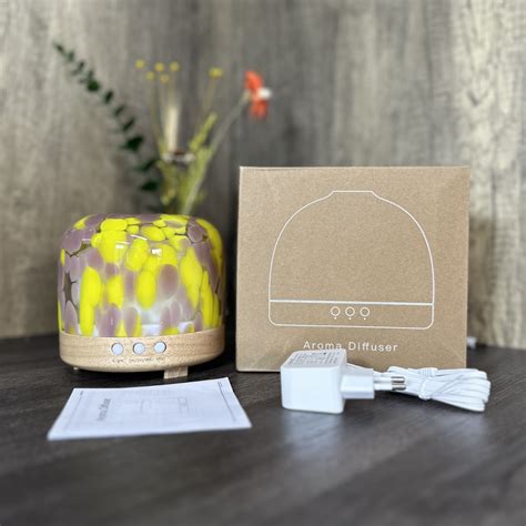 Colorful Home Electric Ultrasonic Glass Aroma Diffuser Essential Oil