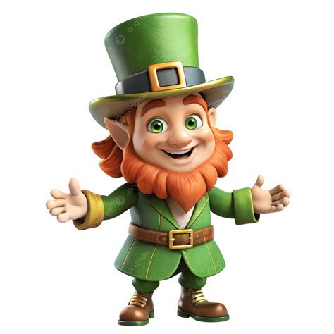 Smiling Leprechaun Clip Art Illustration For St Patricks Day