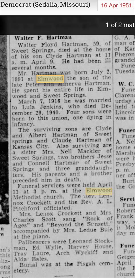 Walter Floyd Hartman 1891 1951 Find A Grave Memorial