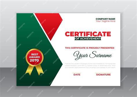 Premium Psd Minimal Certificate Design Template
