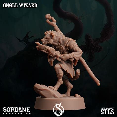 3d Printable Gnoll Wizard By Sordane Publishing