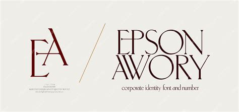 Premium Vector Ea Logo Font Number Ci Corporate Identity Modern