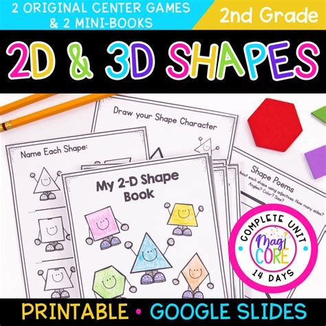 Geometry 2d And 3d Shapes 2nd Grade 2 Ga 1 Worksheets Magicore
