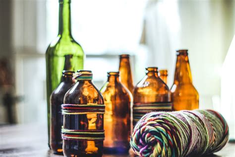 Colored Bottles Glass Royalty Free Photo