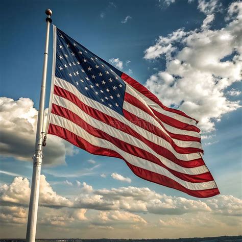 The United States Flag Known As The Stars And Stripes Features 13