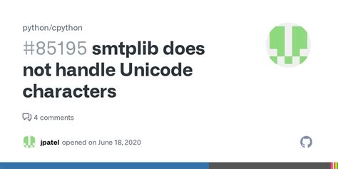 Smtplib Does Not Handle Unicode Characters · Issue 85195 · Python