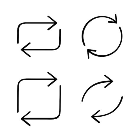 Free Vector Doodle Cycle Arrows Set