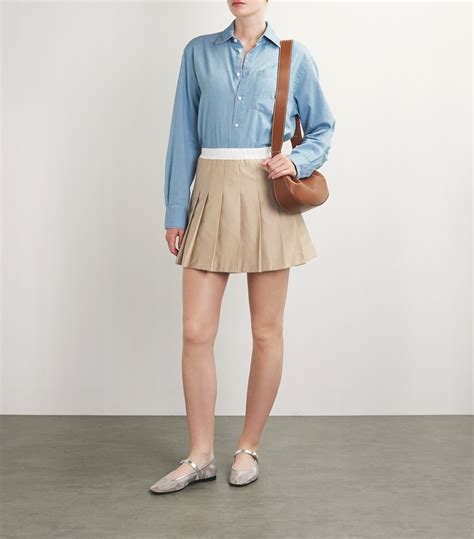 Womens Sandro Beige Pleated Mini Skirt Harrods {countrycode}