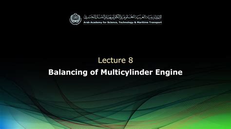 Me355 Lecture 8 Balancing Of Multicylinder Engine Youtube