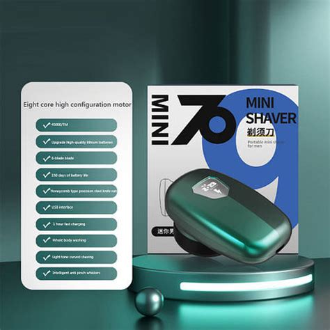 Мини бритва со встроенным аккумулятором для щетины Электробритва роторная беспроводная дорожная