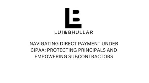 Navigating Direct Payment Under Cipaa Protecting Principals And