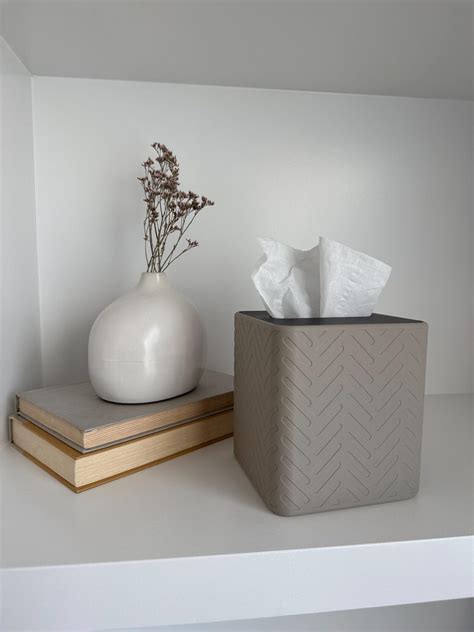 Elegant Modern Cube Tissue Box Cover 3d Printed Sleeve For Standard