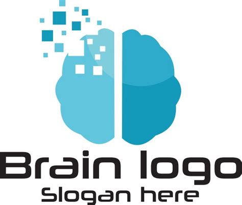 Brain Care Logo Intelligence Tech Colorful Mind Vector Image