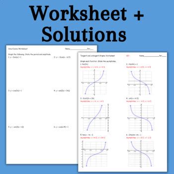 Graph Of Tangent And Cotangent Precalculus Notes Homework Guided Notes