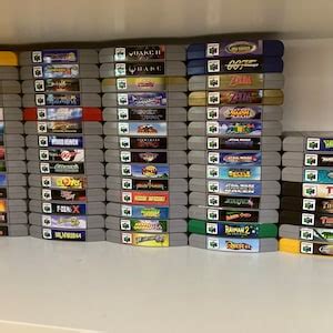 N64 Cartridge Top End Labels Deluxe Set Entire Us Library Etsy