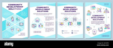 Community Development Solutions Brochure Template Stock Vector Image