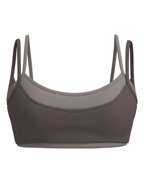 Double Layer Scoop Bra Ash Brown And Truffle