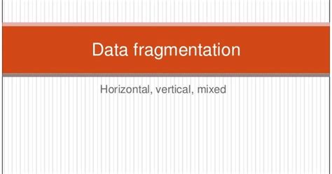 Fragmentation In Distributed Database Management System Ddbms Notes