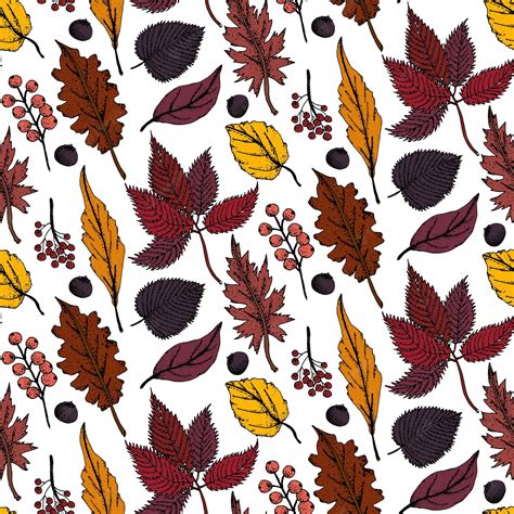 Premium Vector Vector Decorative Ethnic Leaf Seamless Pattern Plant