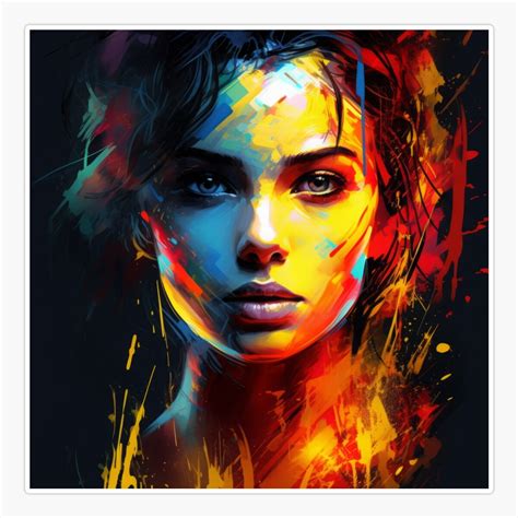 Onim Abstract Portrait Sticker Phone Decal Water Bottle Stickers Car