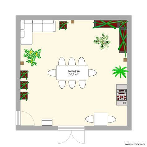 Terrasse Plan 1 Pièce 36 M2 Dessiné Par Titidu069
