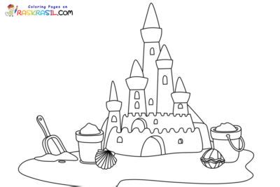 Dibujos De Castillo De Arena Para Colorear