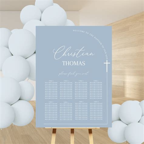 Baptism Seating Chart Template Blue Seating Chart Download Elegant