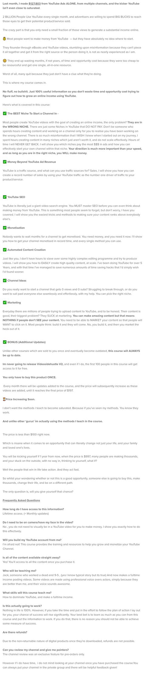 Youtube Cashcow Mastery Full Course Free Download