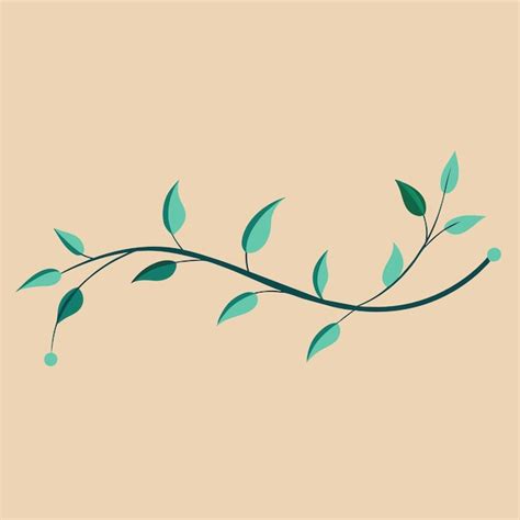 Premium Vector Floral Branch Pattern Vector Illustration
