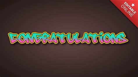 Congratulations Text Effect Generator Textstudio