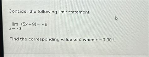 Solved Consider The Following Limit