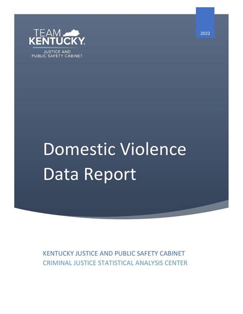 Kentucky Releases First Statewide Domestic Violence Report News