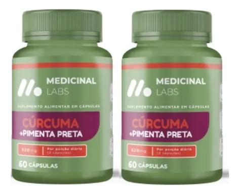 Curcuma Pimenta Preta 60 Caps Medicinal Labs Mercadolivre