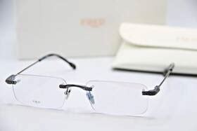 Fred Fg50012u Eyeglass Rimless Frame Demo Lens
