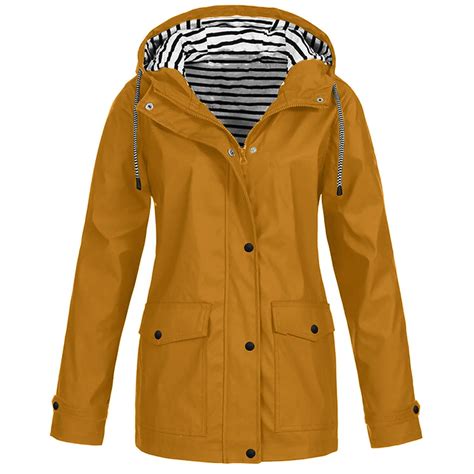 Chcnhac Rain Proof Jackets For Women Lightweight Waterproof Windproof