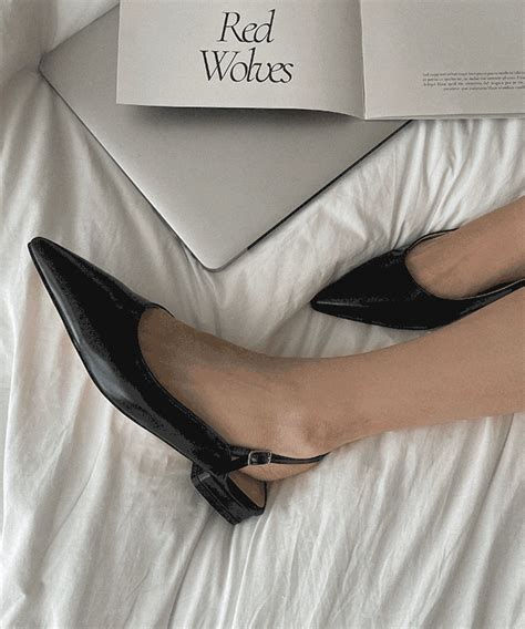 [🌷봄데이트강추] 블리 스틸레토 슬링백 플랫 슈즈 발편한 낮은구두 에이블리