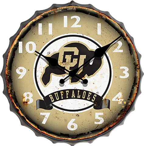 Colorado Ncaa Bottle Cap Clock Vintage Metal Wall Art Show Your School
