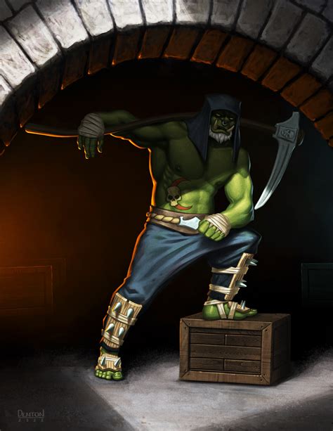 Grimm The Orc Monk Assassin By James Denton Rimaginaryorcs