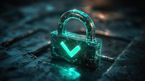 Cyber Security Locked And Secure Premium Ai Generated Image