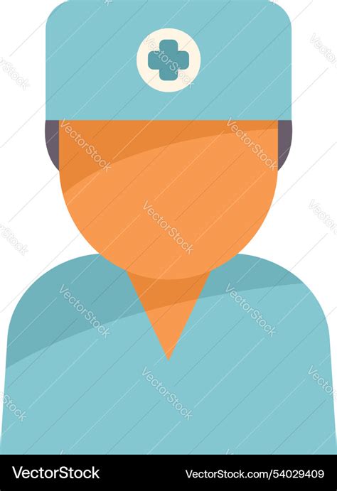 Surgeon Doctor Wearing Scrubs And Surgical Cap Vector Image