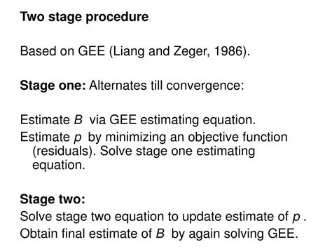 Ppt Implementation Of Quasi Least Squares Using Xtgee In Stata Powerpoint Presentation Id
