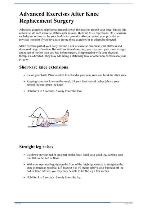 Text Advanced Exercises After Knee Replacement Surgery Healthclips Online