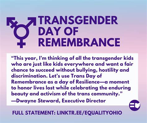Equality Ohio Statement On Trans Day Of Remembrance Equality Ohio