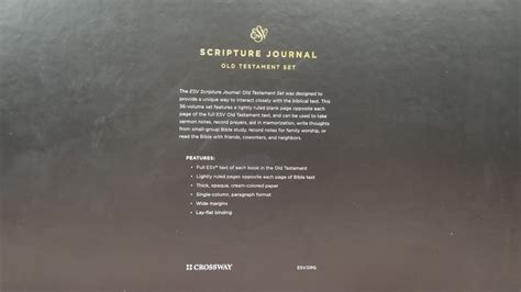 Esv Scripture Journal 27 Volume Old Testament Boxed Set Review Bible